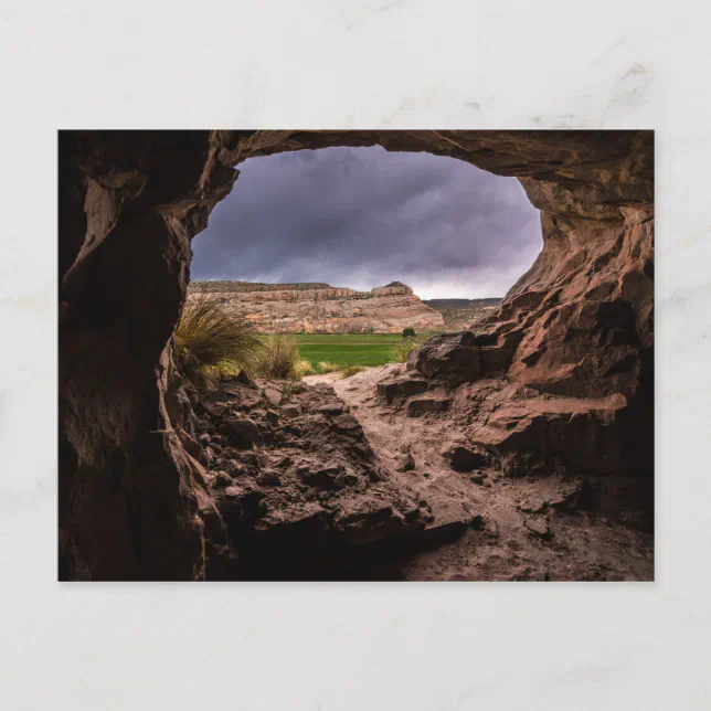 Sandstone Cave In Stormy Weather - Moab - Utah Postcard | Zazzle