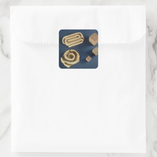 Sandstone dice and terracotta maze game, Harappa, Square Sticker | Zazzle