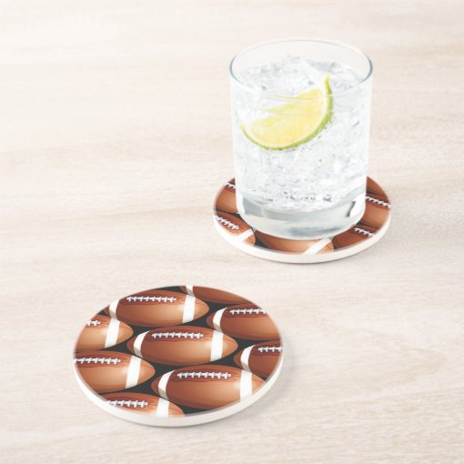 SANDSTONE football COASTERS sport coasters | Zazzle