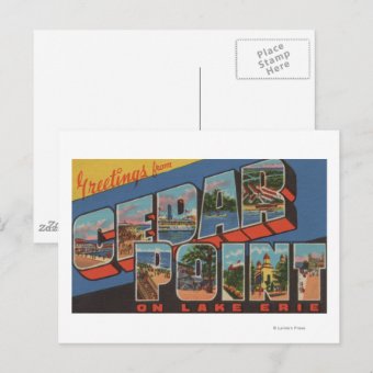 Sandusky, Ohio - Lake Erie - Cedar Point Postcard | Zazzle