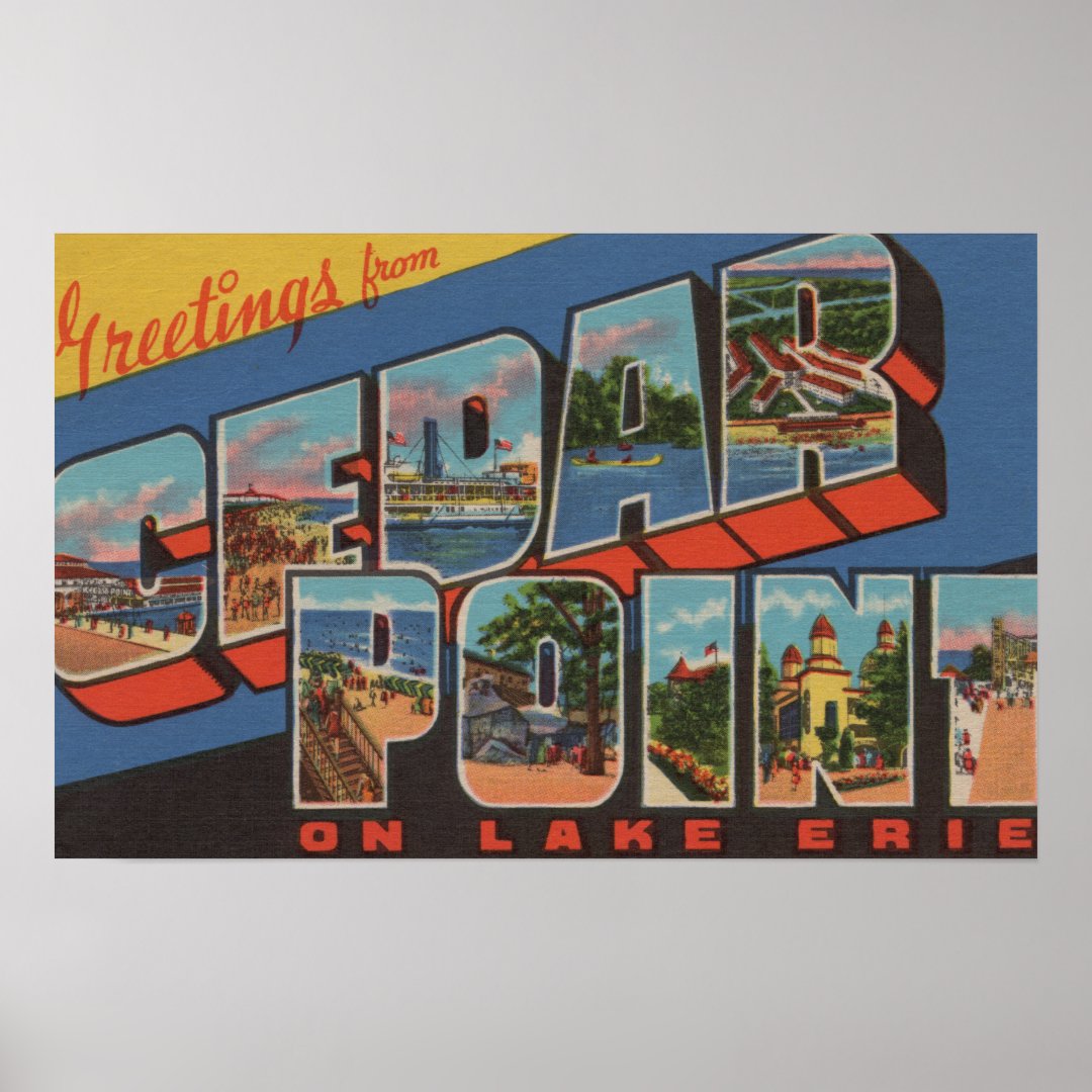 Sandusky, Ohio - Lake Erie - Cedar Point Poster | Zazzle