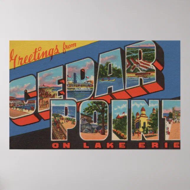 Sandusky, Ohio - Lake Erie - Cedar Point Poster | Zazzle