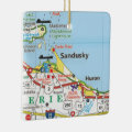 Sandusky Road Map Ceramic Ornament | Zazzle