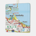 Sandusky Road Map Ceramic Ornament | Zazzle