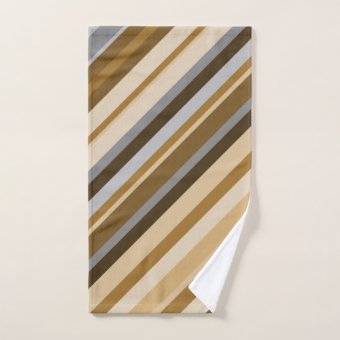 Sandy Beach Colors Inspired Striped Pattern Bath Towel Set | Zazzle