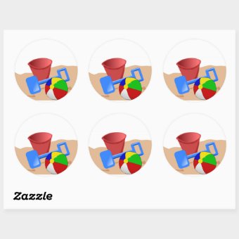 Sandy Beaches Classic Round Sticker | Zazzle