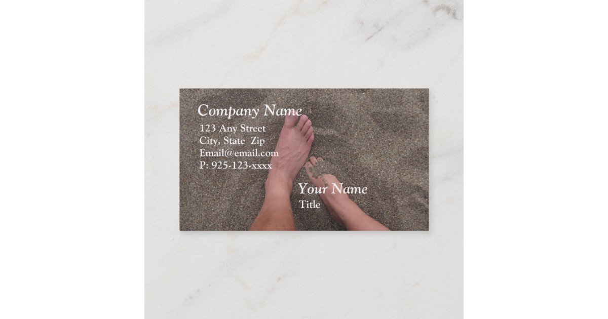 Sandy Feet Business Card | Zazzle
