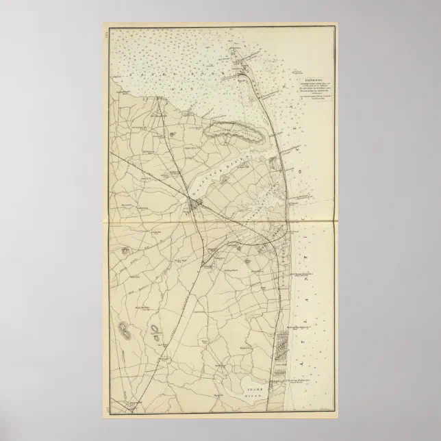 Sandy Hook to Shark River Coast Chart Map | Zazzle