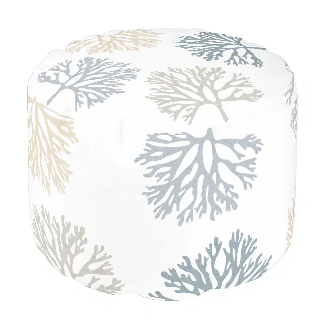 Sandy Sea Coral Pouf | Zazzle