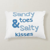 Sandy Toes & Salty Kisses Decorative Pillow | Zazzle