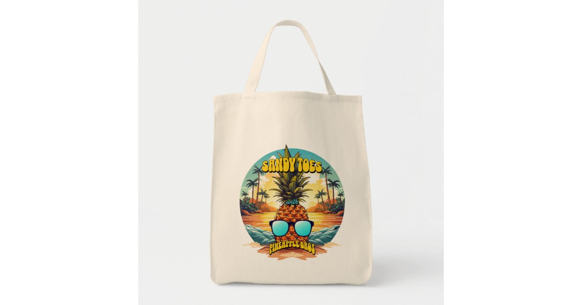 Sandy Toes With Pineapple Bros Tote Bag | Zazzle