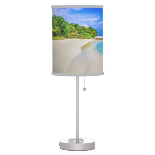 Sandy Tropical Ocean Beach Sea Sunset Table Lamp | Zazzle