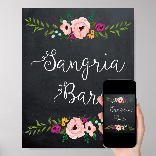 Sangria bar sign poster | Zazzle