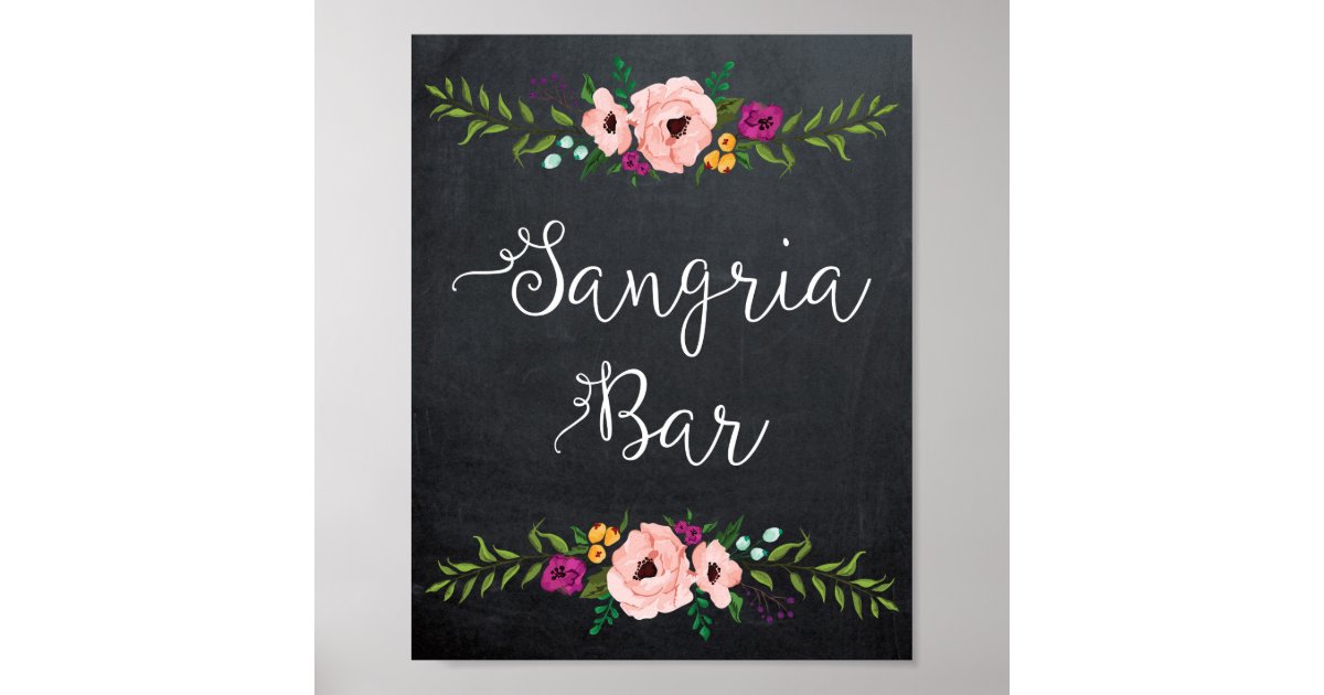 Sangria bar sign poster | Zazzle
