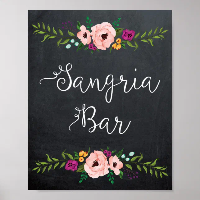 Sangria bar sign poster | Zazzle