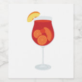Sangria Drink Wine Label | Zazzle