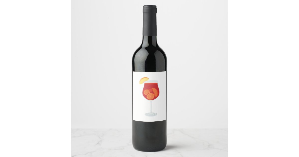 Sangria Drink Wine Label | Zazzle