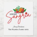 Sangria Homemade Fruit Personalized Bottle Label | Zazzle