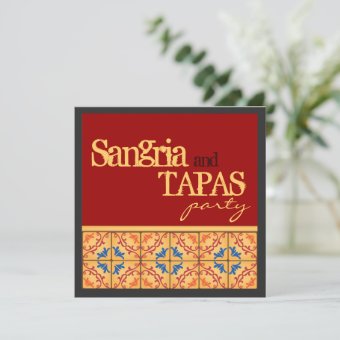 Sangria & Tapas Party! Happy Fiesta Invitation | Zazzle