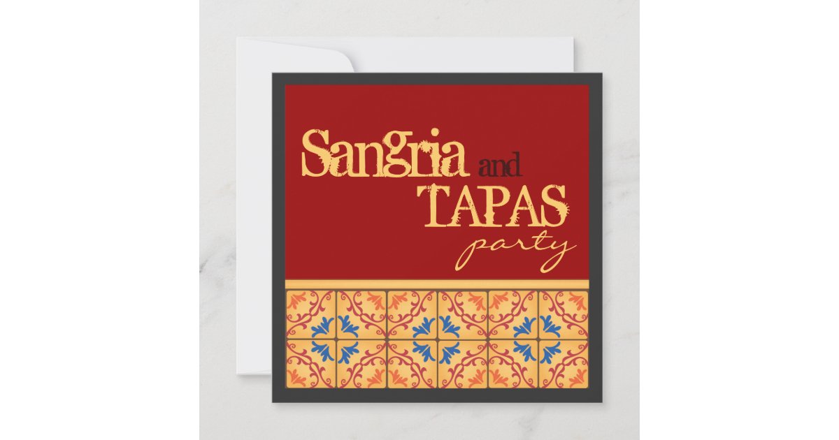 Sangria & Tapas Party! Happy Fiesta Invitation | Zazzle