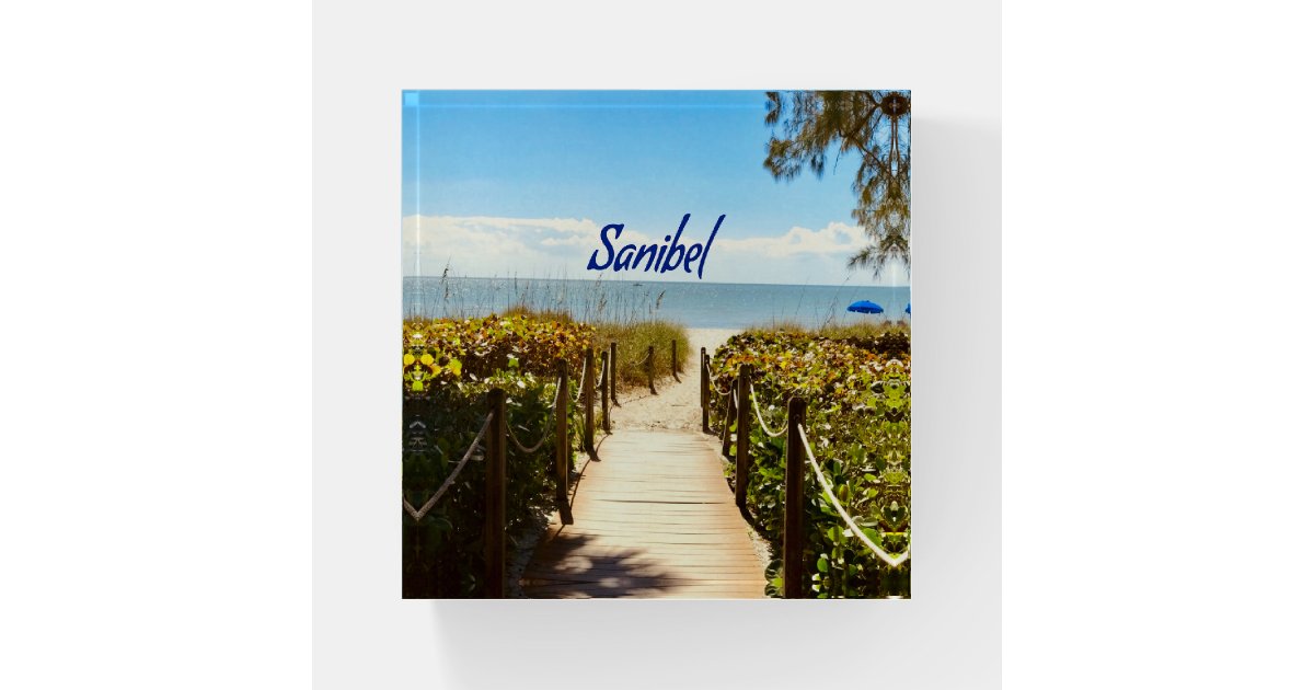 Sanibel Island Florida Beach Ocean Paperweight | Zazzle