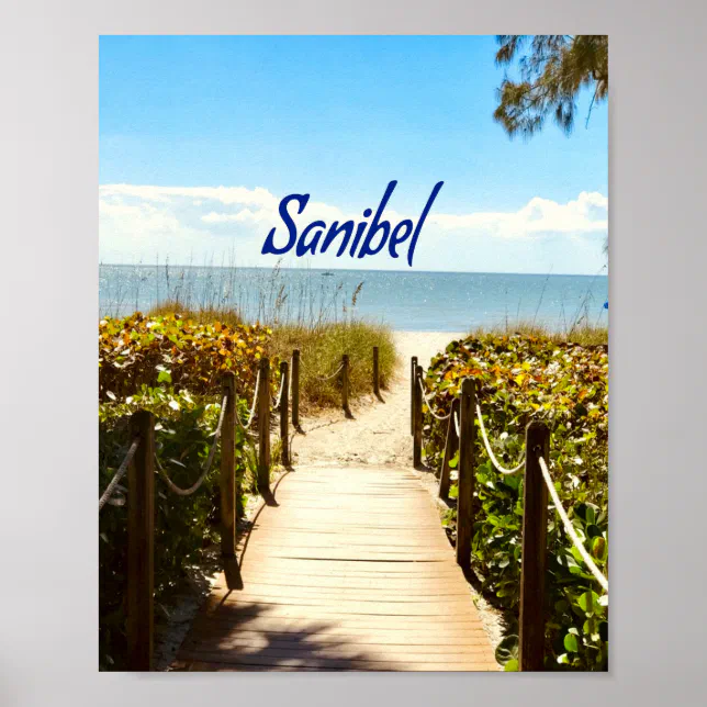 Sanibel Island Florida Beach Ocean Poster | Zazzle