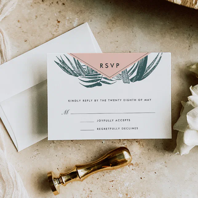 Sanibel | Tropical Botanical RSVP Card | Zazzle