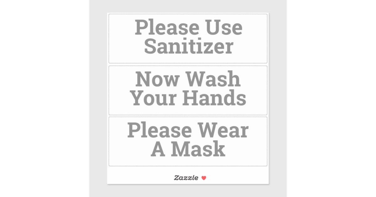 Sanitary Hygiene Stickers | Zazzle