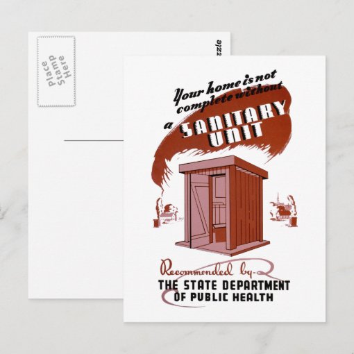 Sanitary Unit Postcard | Zazzle