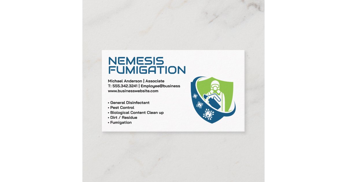 Sanitization | Fumigation Clean Suit Business Card | Zazzle