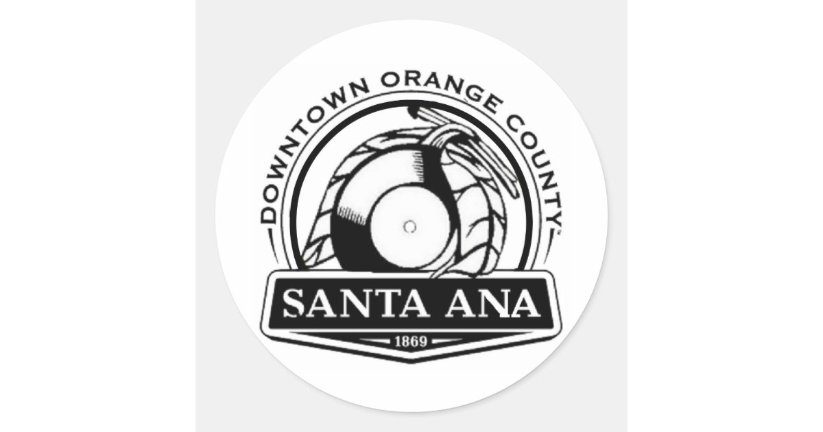 Santa Ana Funk Classic Round Sticker | Zazzle