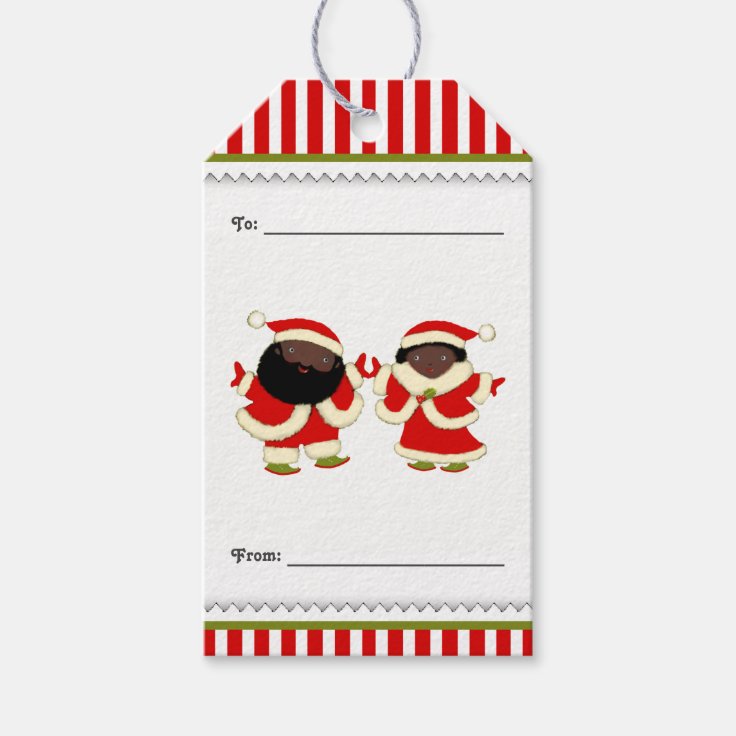 Santa and Mrs Claus Gift Tags | Zazzle