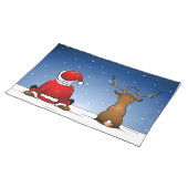 Santa and Rudolph Placemat | Zazzle