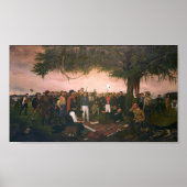Santa Anna Surrender to Sam Houston at San Jacinto Poster | Zazzle