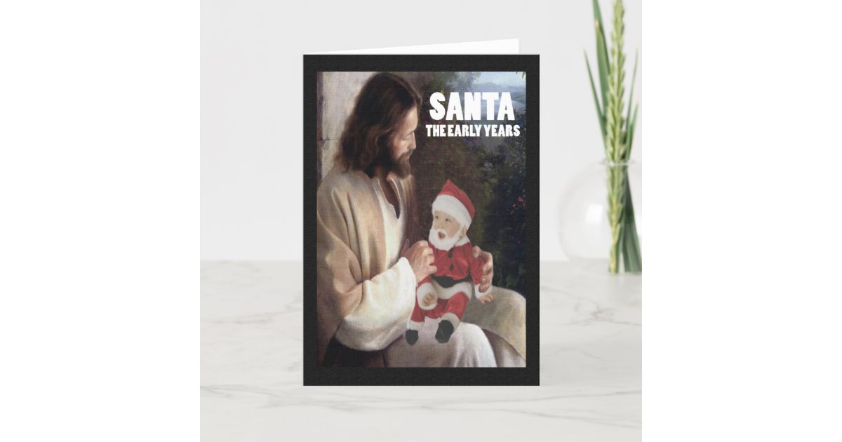 Santa atheist holiday card | Zazzle
