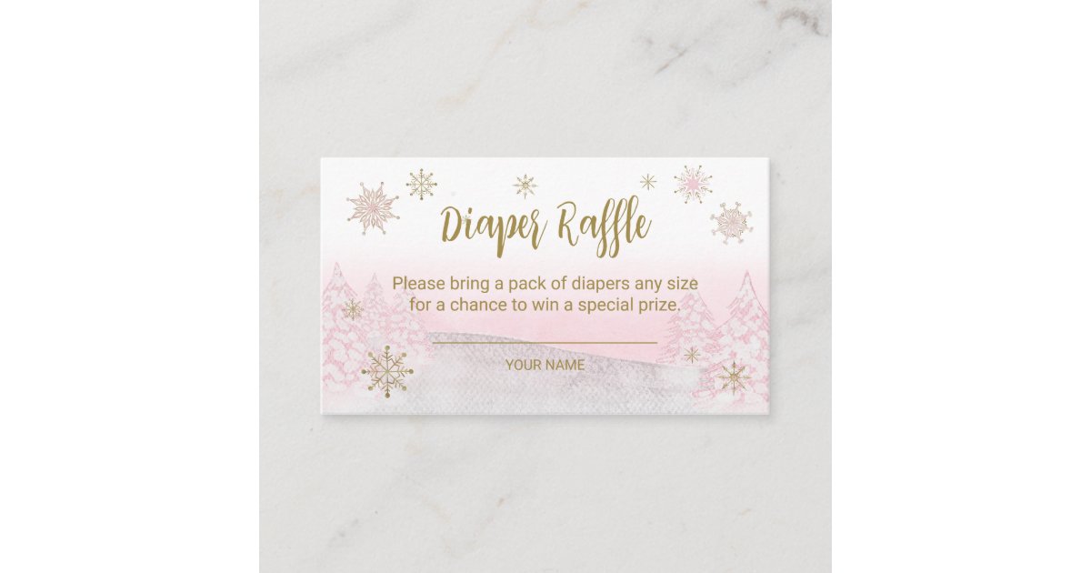 Santa Baby Christmas Baby Diaper Raffle Enclosure Card | Zazzle