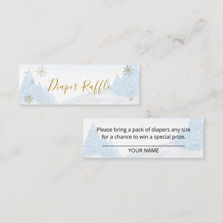 Santa Baby Christmas Baby Diaper Raffle Mini Business Card | Zazzle