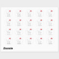 Santa Baby Christmas Baby Shower Classic Round Sticker | Zazzle