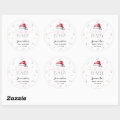 Santa Baby Christmas Baby Shower Classic Round Sticker | Zazzle