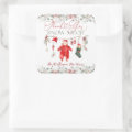 Santa Baby Christmas Baby Shower Gender Neutral Square Sticker | Zazzle