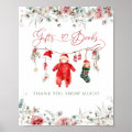 Santa Baby Christmas Baby Shower Gift Book Poster | Zazzle