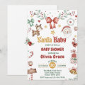 Santa Baby Christmas Baby Shower Party Invitation | Zazzle