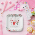 Santa Baby Christmas Baby Shower Welcome Paper Plates | Zazzle