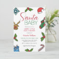 Santa Baby Christmas Gender Neutral Baby Shower Invitation | Zazzle