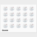 Santa Baby Christmas Winter Baby Shower Classic Round Sticker | Zazzle