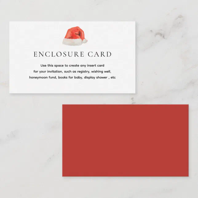 Santa Baby Holiday Baby Shower Custom Enclosure Card | Zazzle
