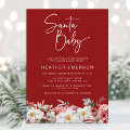 Santa Baby Holiday Baby Shower Invitation | Zazzle