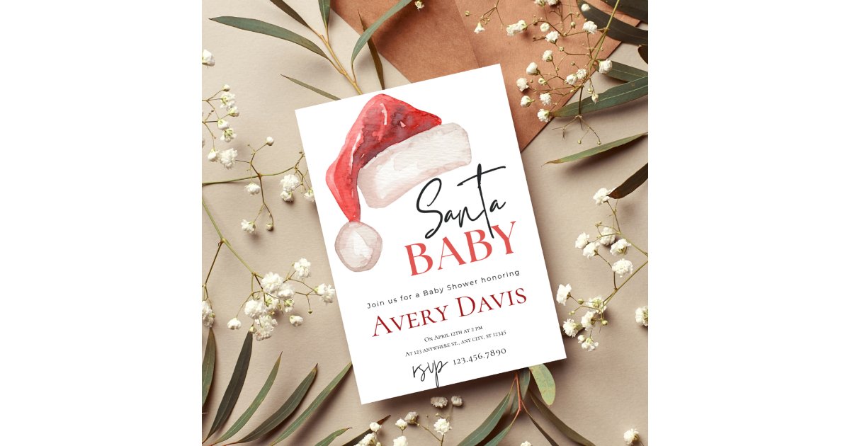 Santa Baby Shower Invitation | Zazzle