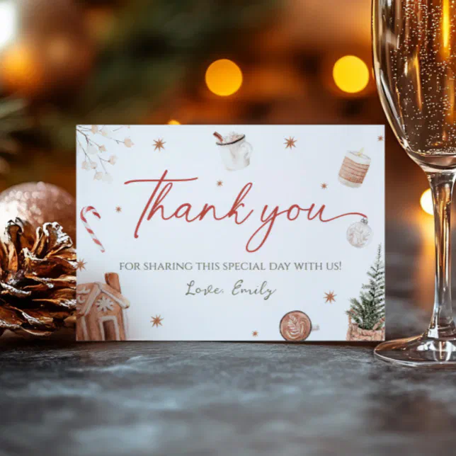 Santa Baby Shower Thank You Card | Zazzle
