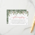 Santa Baby Winter Christmas Gift Registry Enclosure Card | Zazzle
